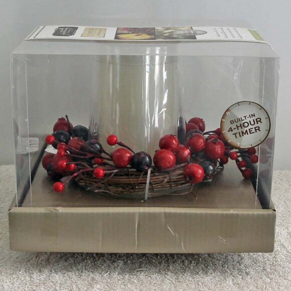 Apothecary Company | Holiday | Apothecary Led Wreath Flameless Candle ...